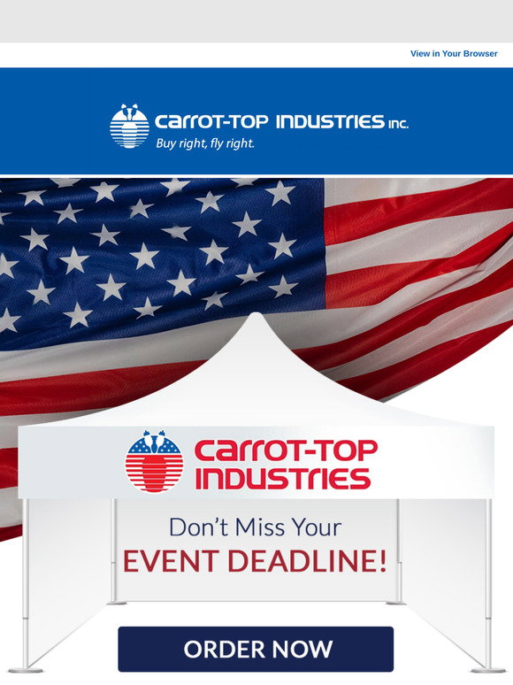 Carrot-Top: Order Now to Receive Flags & Displays Before Memorial Day ...