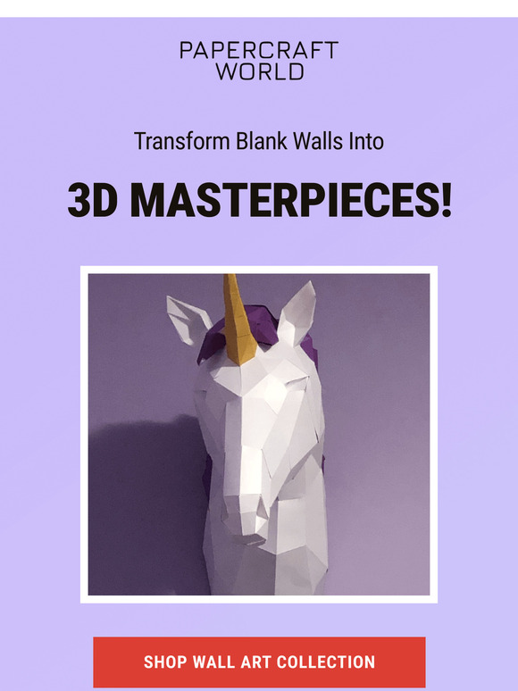 PaperCraft World: Transform Blank Walls with 3D Papercraft Kits | Milled