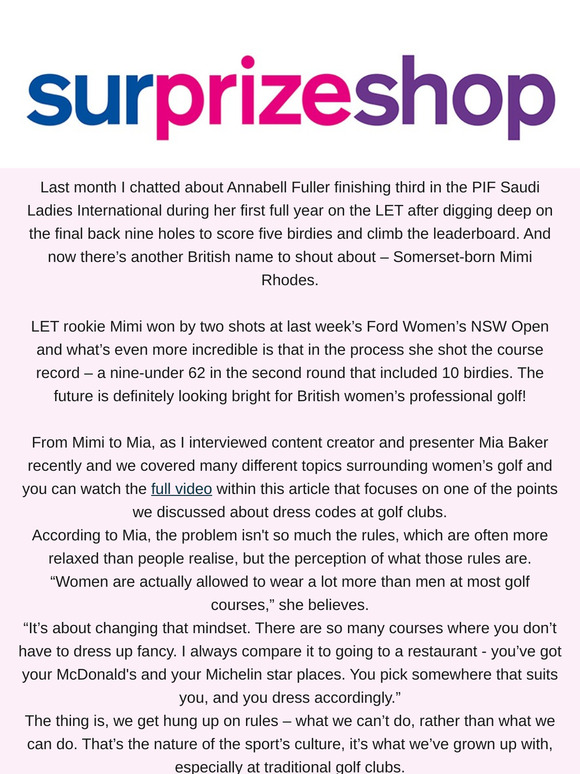 Surprizeshop: ⛳ Alison Root chips and chats about Women's Golf this ...