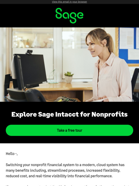 Sage: Test drive Sage Intacct for Nonprofits, the #1 Cloud Accounting ...