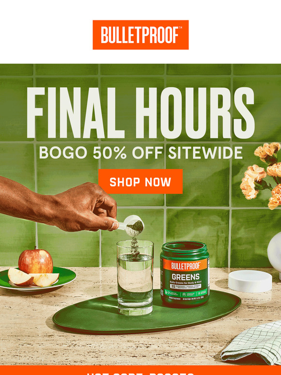 Bulletproof: LAST CHANCE: Save With Code BOGO50 | Milled