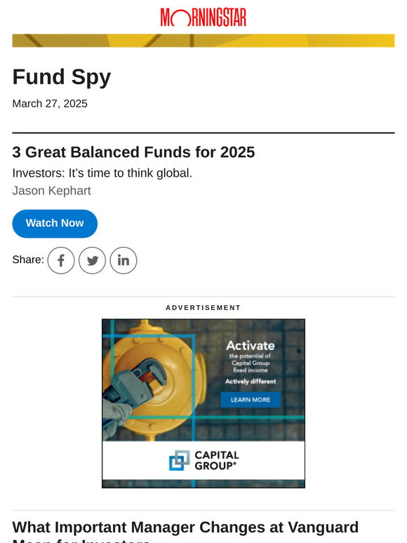 Morningstar 3 Great Balanced Funds For 2025 Milled
