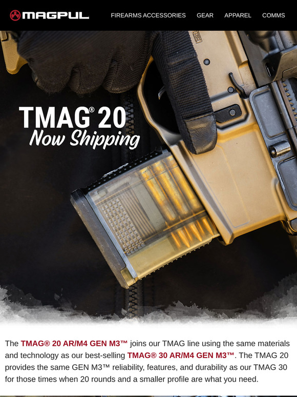 Magpul: Now Shipping - TMAG® 20 AR/M4 GEN M3™ | Milled