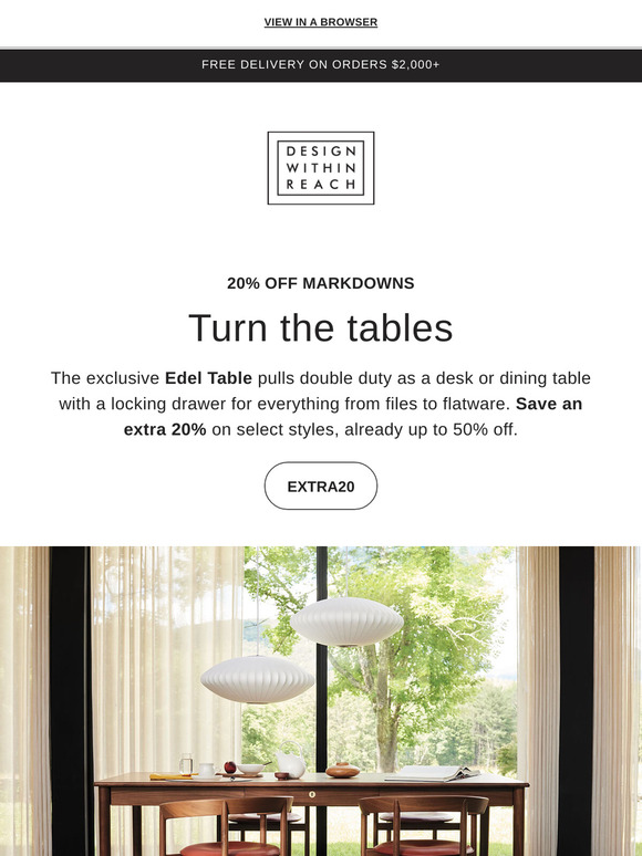 Design Within Reach Email Newsletters: Shop Sales, Discounts, and ...