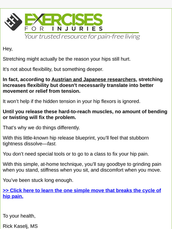 Exercises For Injuries: Hidden Tension In Your Hips Is The Real Problem ...