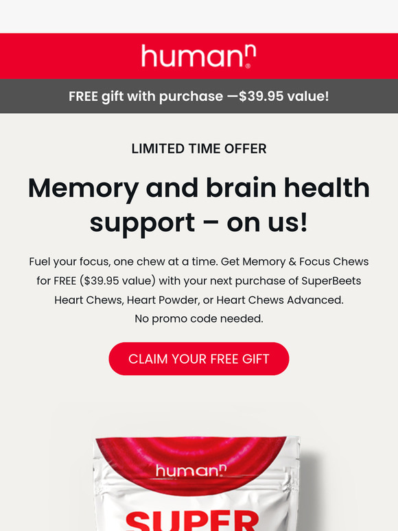 HumanN: FREE Memory + Focus Chews 2 days only! | Milled