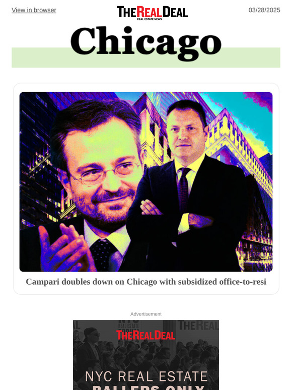 The Real Deal: Campari doubles down on Chicago; Pete’s Fresh Market founder selling Gold Coast ...