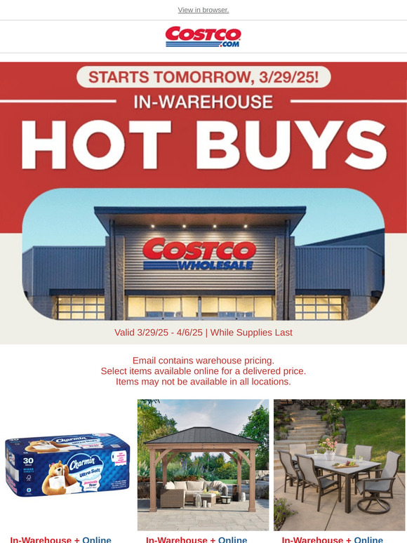 Costco: PREVIEW: In-Warehouse Hot Buys Start Tomorrow, 3/29/25! | Milled