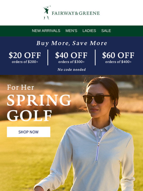 Fairway & Greene: Fresh Spring Golf Styles For Her | Milled
