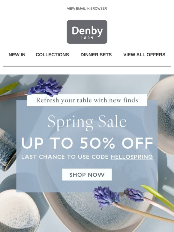 Denby Pottery: Your Exclusive Spring Offer Ends Soon | Milled