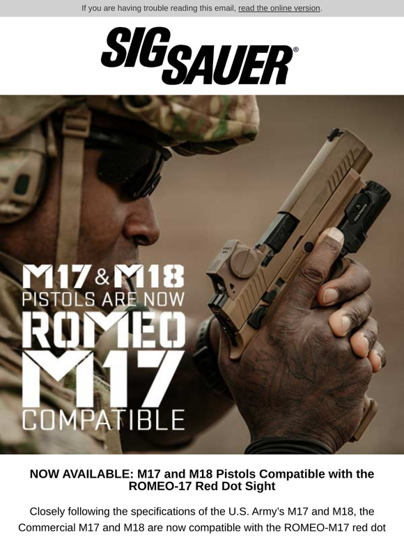 SIG SAUER: M17 and M18 Now ROMEO-17 Compatible | Milled
