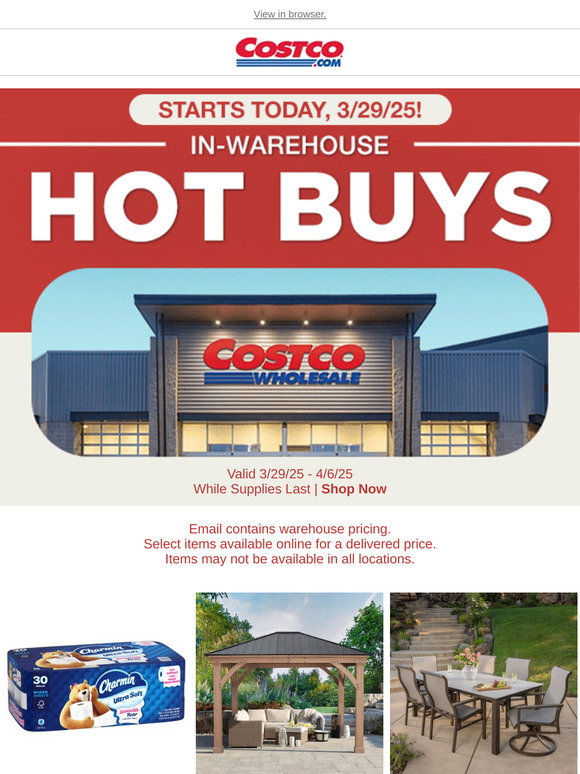 Costco: See What's Inside: In-Warehouse Hot Buys Starts Today, 3/29/25 ...