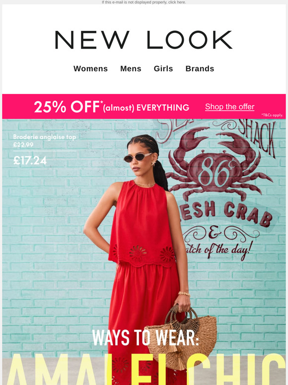 New Look Email Newsletters: Shop Sales, Discounts, and Coupon Codes
