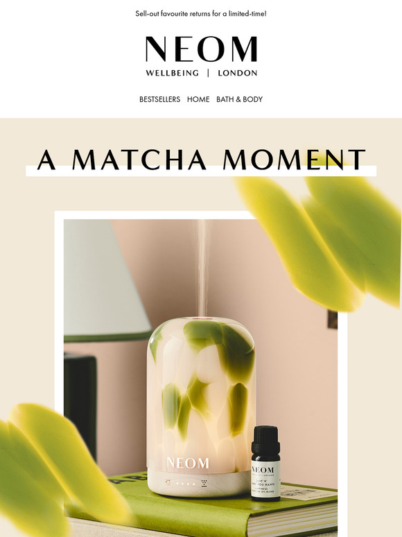 NEOM: Matcha Wellbeing Pod Is Back! 🤍💚 | Milled
