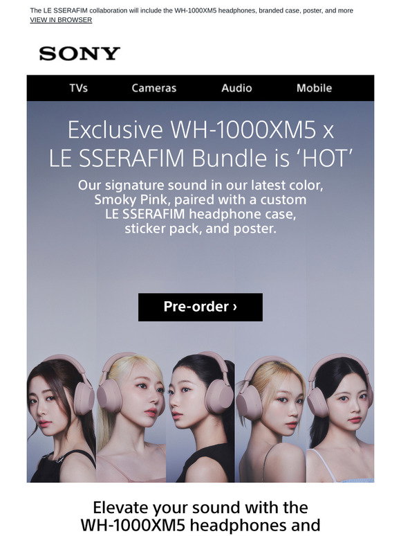 Sony: WH-1000XM5 x LE SSERAFIM, Exclusive & Limited-Edition | Milled