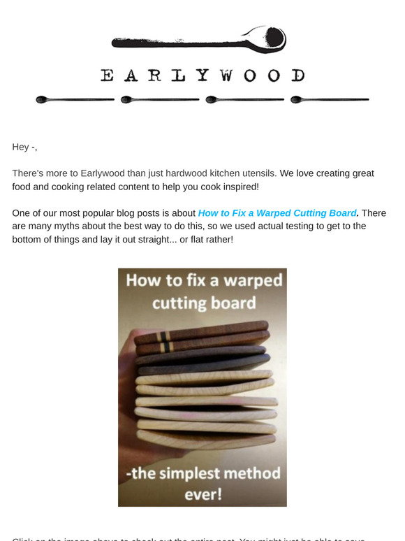 Earlywood: How to Fix a Warped Cutting Board | Milled