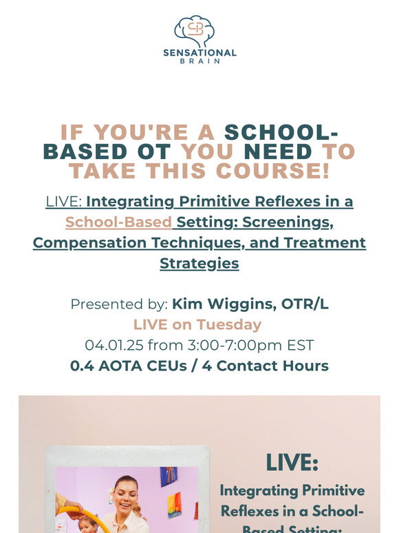 Sensational Brain: LIVE ‼️ Integrating Primitive Reflexes in a School ...