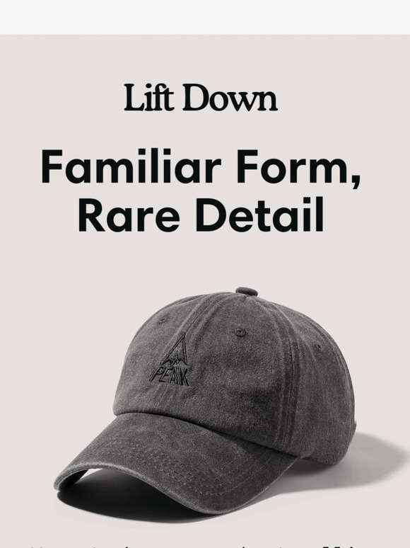 Lift Down: They’re Here: Our First-Ever Embroidered Classic Caps | Milled