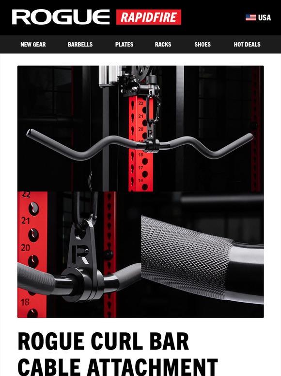 Rogue Fitness: Just Launched: Rogue Curl Bar Cable Attachment & Rogue ...