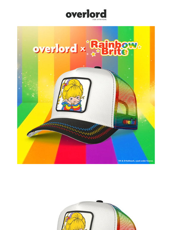 Overlord Caps: 🌈🔥 Bold Meets Bright—Overlord x Rainbow Brite Trucker ...