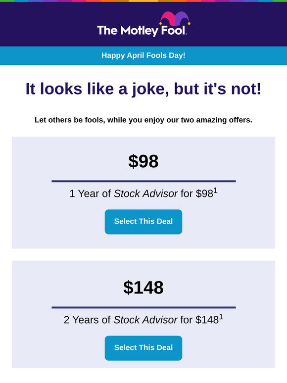 The Motley Fool: It's April Fool's Day! | Milled