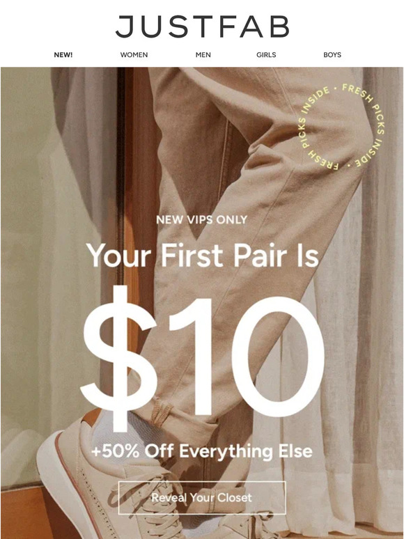 JustFab Email Newsletters: Shop Sales, Discounts, and Coupon Codes