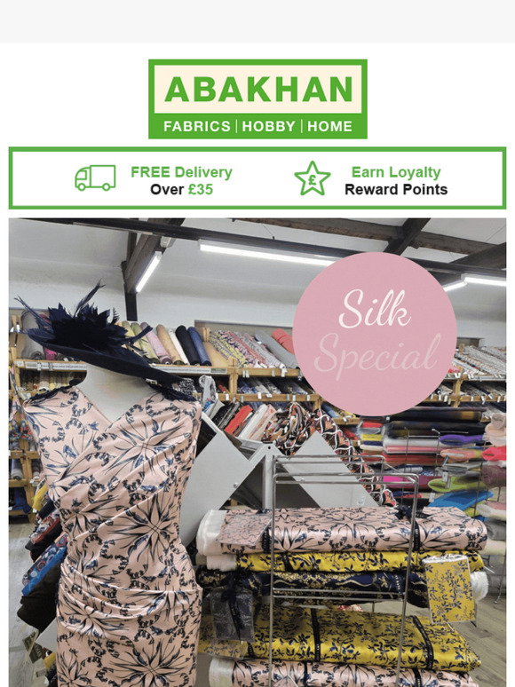 Abakhan: Discover Luxury – Silk Fabrics, Cushions, Scarves & More! | Milled