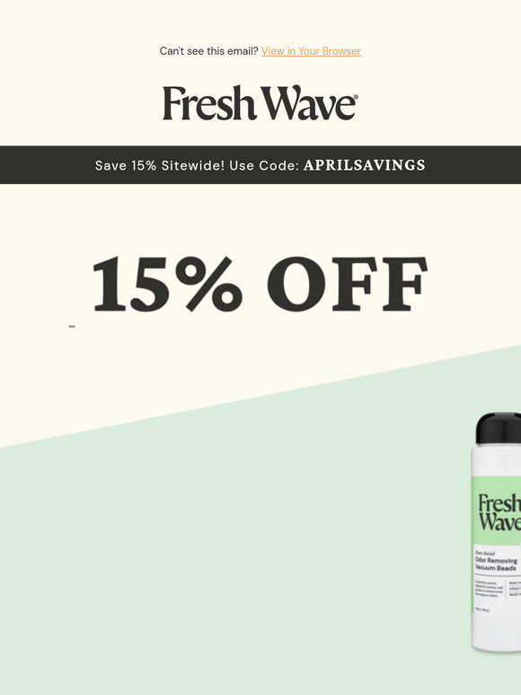 Fresh Wave: Save 15% On EVERYTHING | Milled