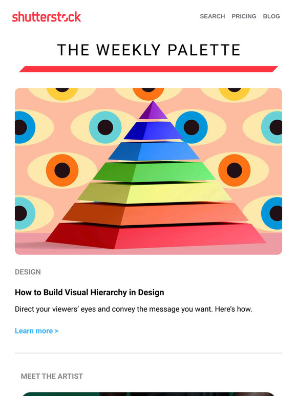 Shutterstock: How to build visual hierarchy in design | Milled