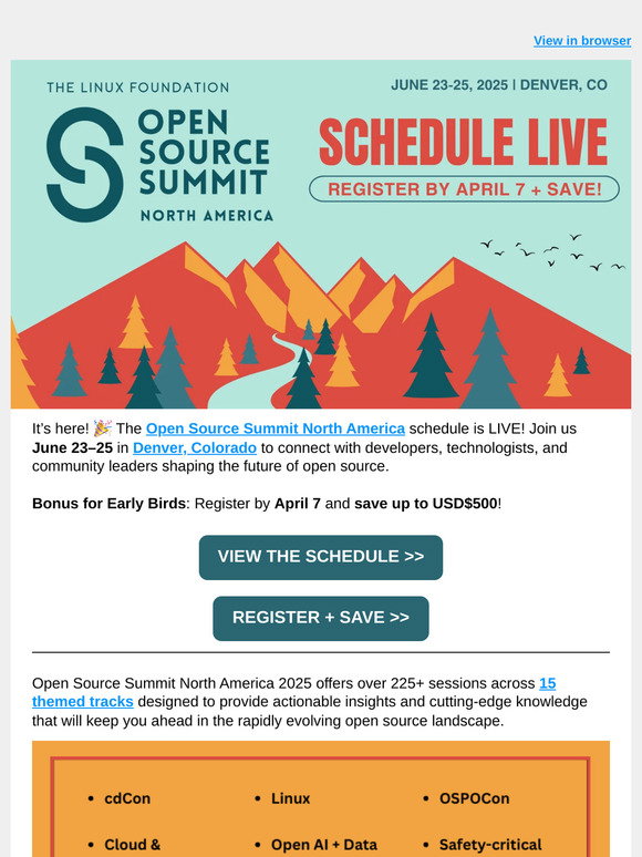 The Linux Foundation: Schedule Announcement! Open Source Summit North ...