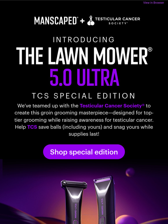 Manscaped: Introducing The Lawn Mower® 5.0 Ultra TCS Special Edition ...