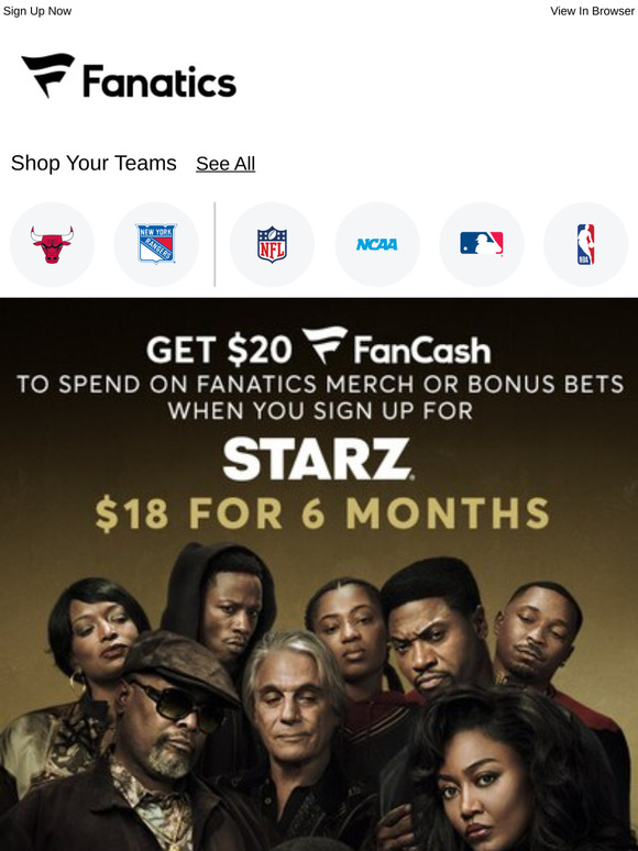 Fanatics: Score $20 FanCash! Stream Power Book III: Raising Kanan on ...