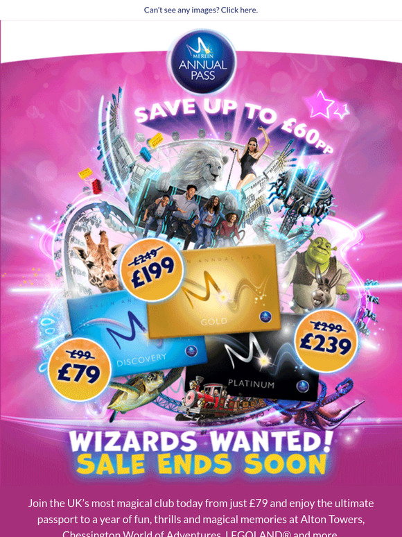 Merlin Annual Pass: Sale Now On!! Make memories with your family! | Milled