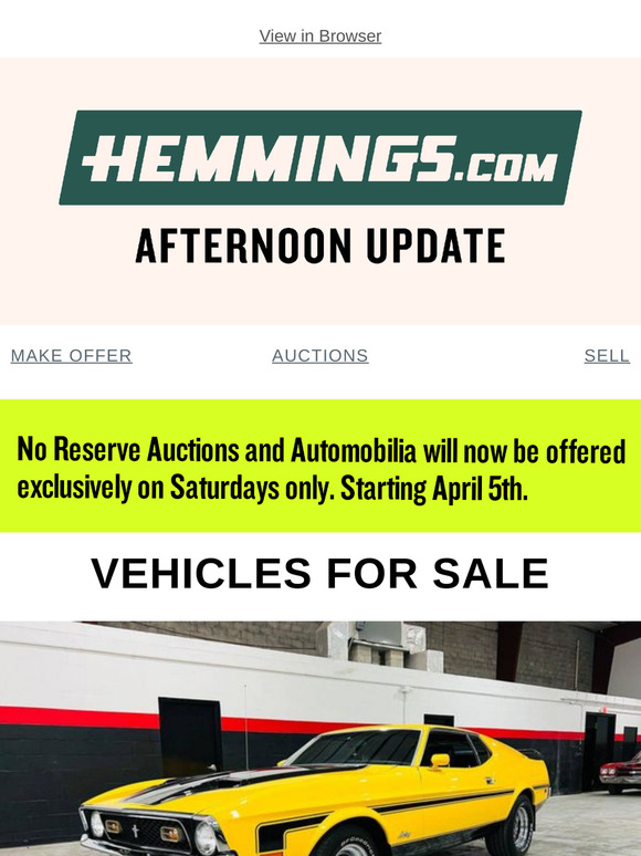 Hemmings: Hemmings Marketplace Daily Finds - April 04, 2025 | Milled