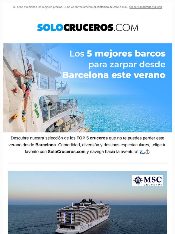 Solo Cruceros: 🌞🚢 Los 5 mejores barcos para zarpar desde Barcelona este ...