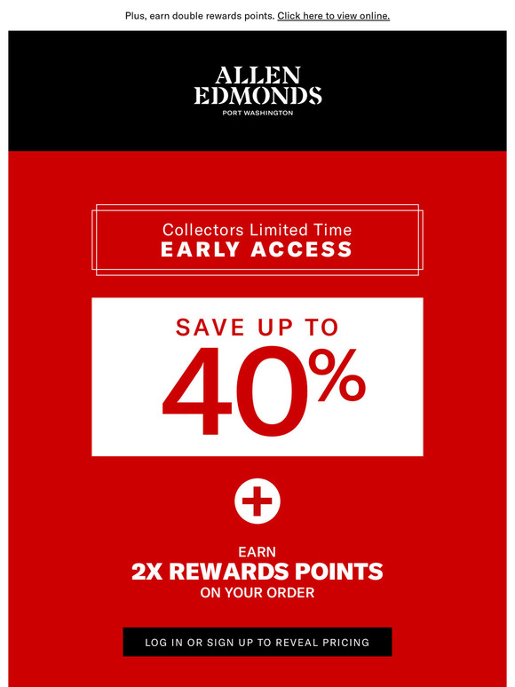 Allen Edmonds Email Newsletters: Shop Sales, Discounts, and Coupon Codes