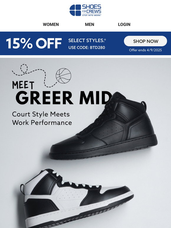 Shoes for Crews: NEW! Greer Mid with Next-Level Comfort | Milled