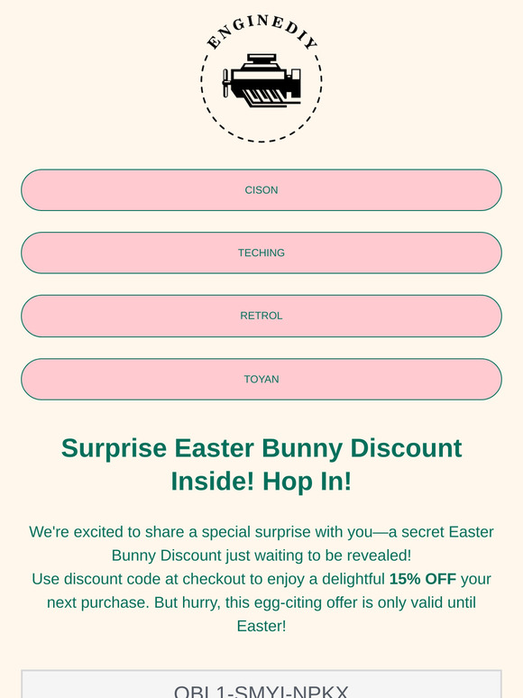 Enginediy: 🐰 Ignite Your Passion with 2025 EngineDIY Easter Special🐣 | Milled