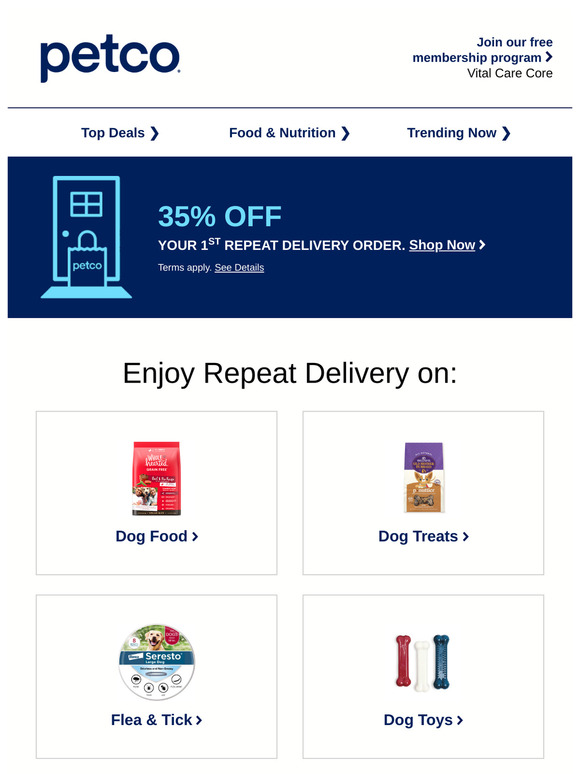 Petco: Need a restock? 35% OFF your first order! | Milled