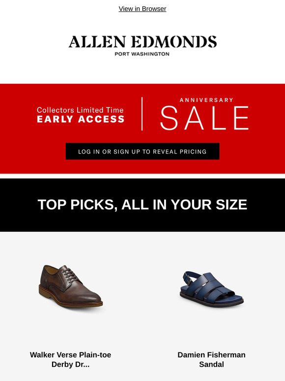 Allen Edmonds Email Newsletters: Shop Sales, Discounts, and Coupon Codes