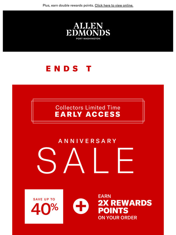 Allen Edmonds Email Newsletters: Shop Sales, Discounts, and Coupon Codes