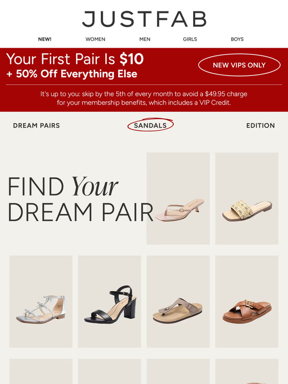 JustFab Email Newsletters: Shop Sales, Discounts, and Coupon Codes