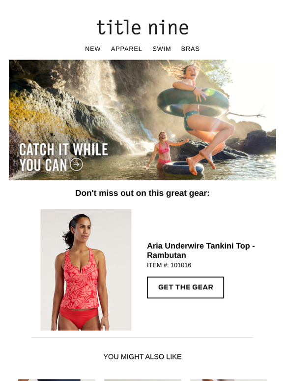 Title Nine: Remember the Aria Underwire Tankini Top - Rambutan you were ...
