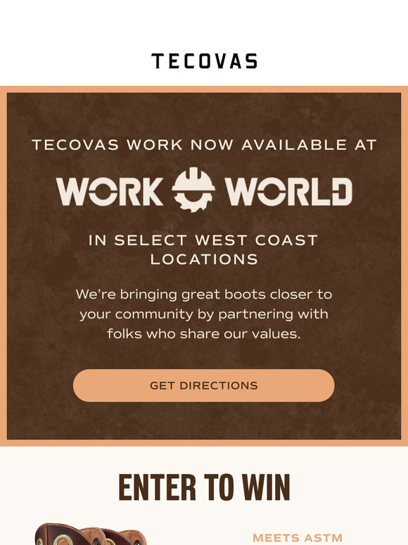 Tecovas: Tecovas WORK now available at Work World | Milled