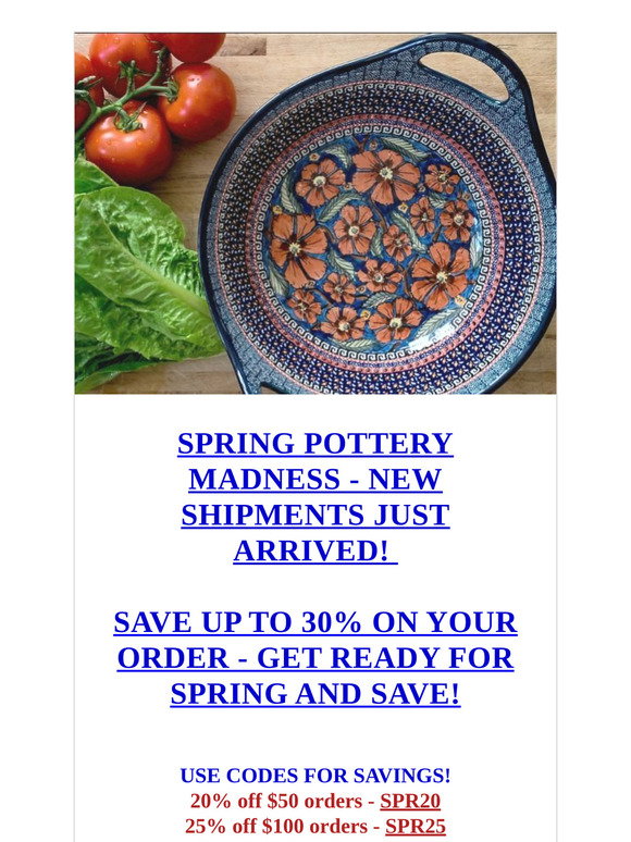 Blue Rose Pottery: Spring Pottery Madness: Up to 30% Off, This Week ...
