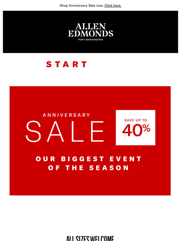 Allen Edmonds Email Newsletters: Shop Sales, Discounts, and Coupon Codes