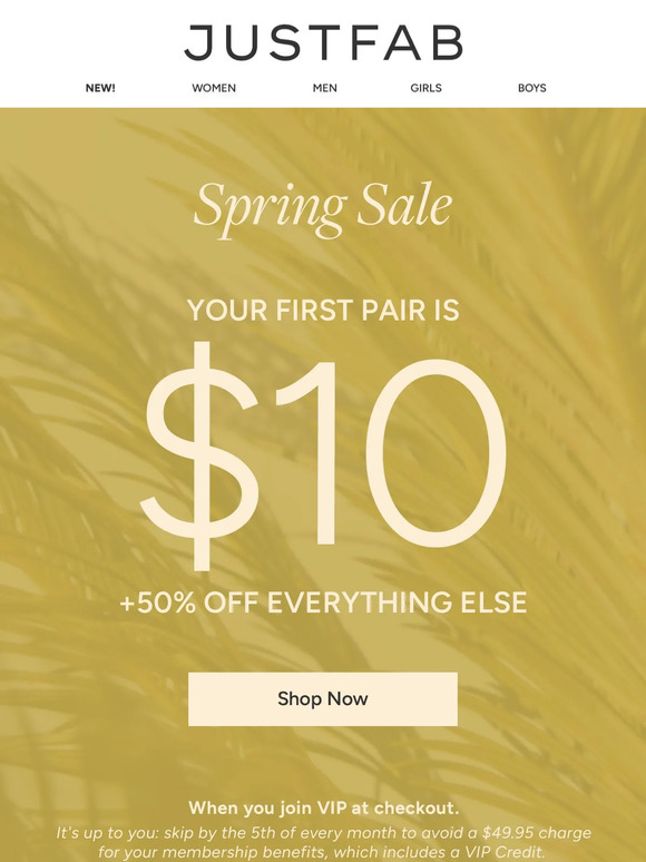 JustFab Email Newsletters: Shop Sales, Discounts, and Coupon Codes