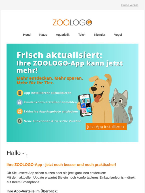 Zoologo: —, unsere neue App-Version ist da - jetzt Vorteile entdecken ...