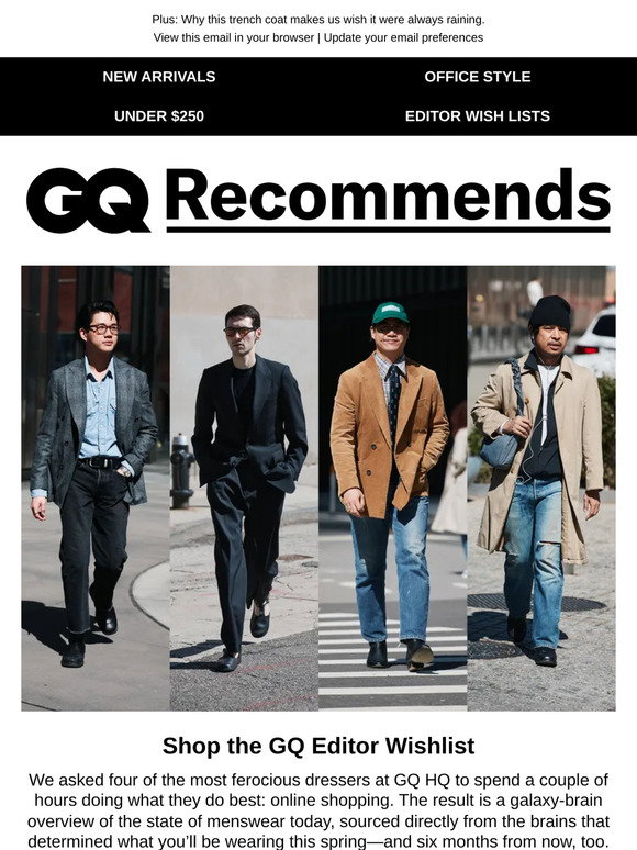 GQ: What Are GQ Editors' Most-Wanted Items for Spring? | Milled