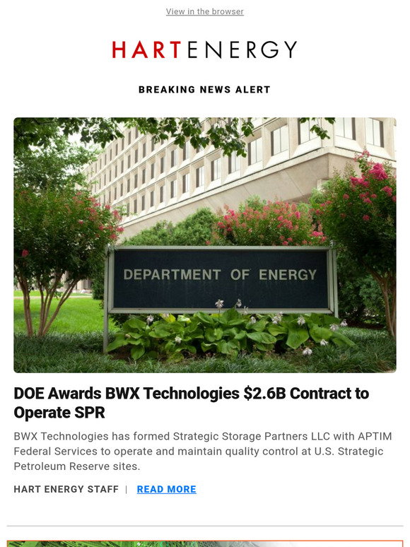 Hart Energy: Breaking News: DOE Awards BWX Technologies $2.6B Contract ...